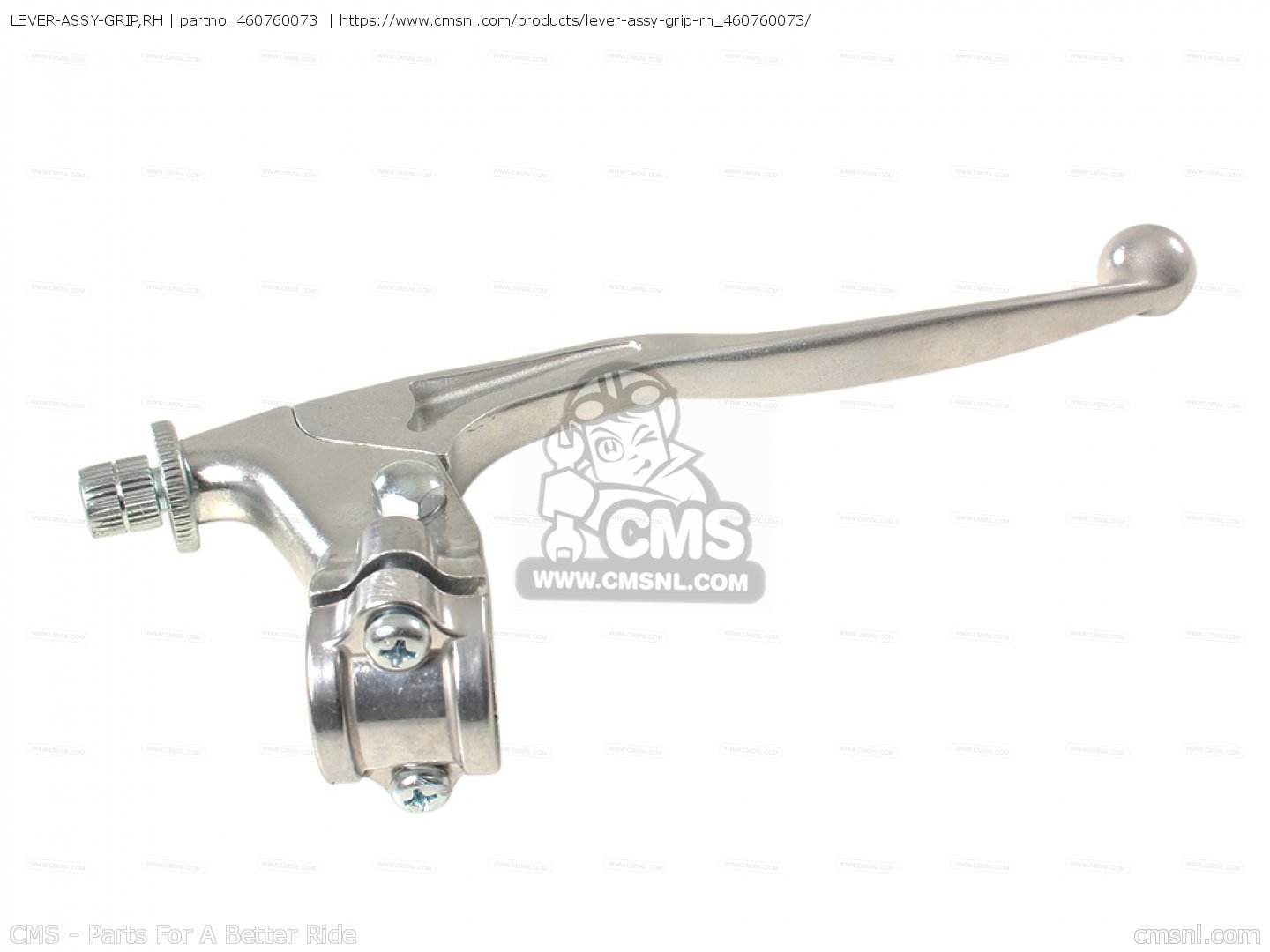 460760073: Lever-assy-grip,rh Kawasaki - buy the 46076-0073 at CMSNL
