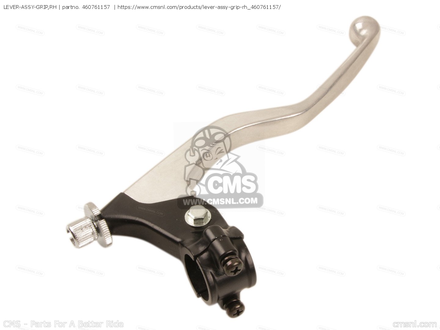 460761157: Lever-assy-grip,rh Kawasaki - buy the 46076-1157 at CMSNL