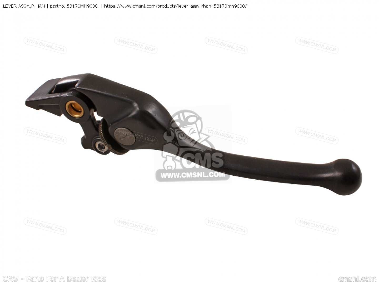 53170MN9000: Lever Assy.,r.han Honda - buy the 53170-MN9-000 at CMSNL