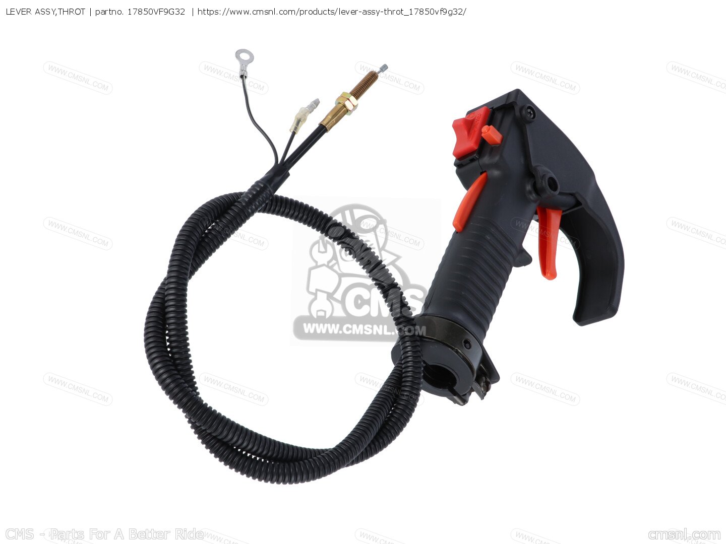 17850VF9G32: LEVER ASSY,THROT Honda - buy the 17850-VF9-G32 at CMSNL