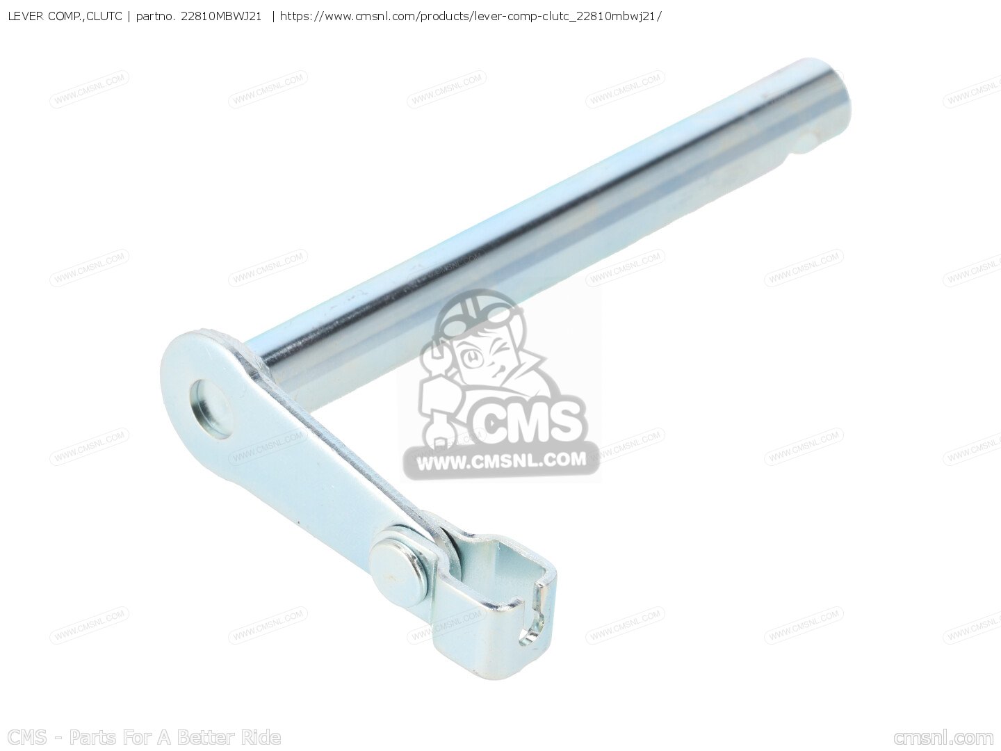 22810MBWJ21: LEVER COMP.,CLUTC Honda - buy the 22810-MBW-J21 at CMSNL