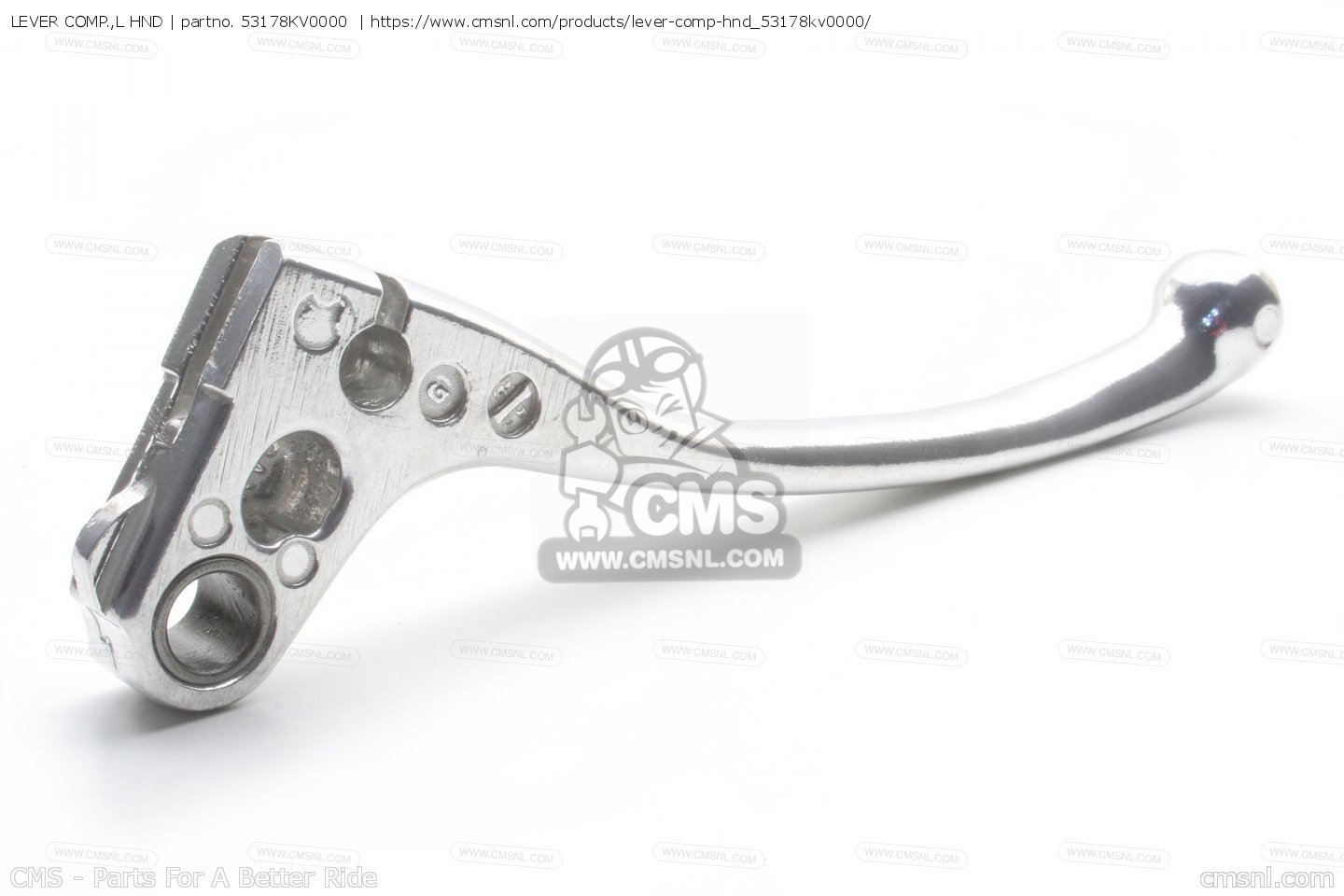 53178KV0000: LEVER COMP.,L HND Honda - buy the 53178-KV0-000 at CMSNL