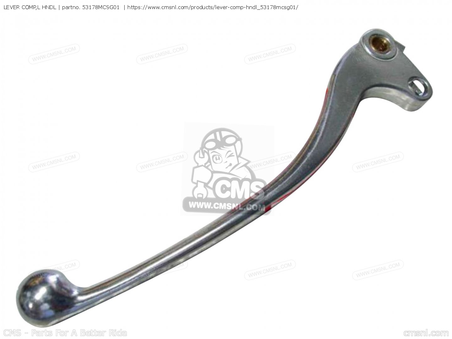 53178MCSG01: LEVER COMP,L HNDL Honda - buy the 53178-MCS-G01 at CMSNL