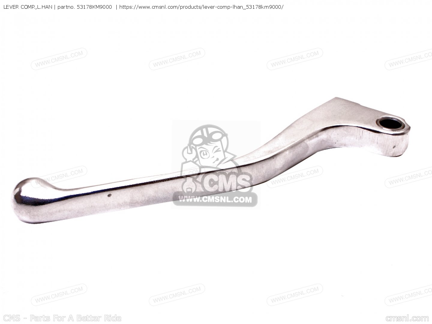 53178KM9000: LEVER COMP.,L.HAN Honda - buy the 53178-KM9-000 at CMSNL