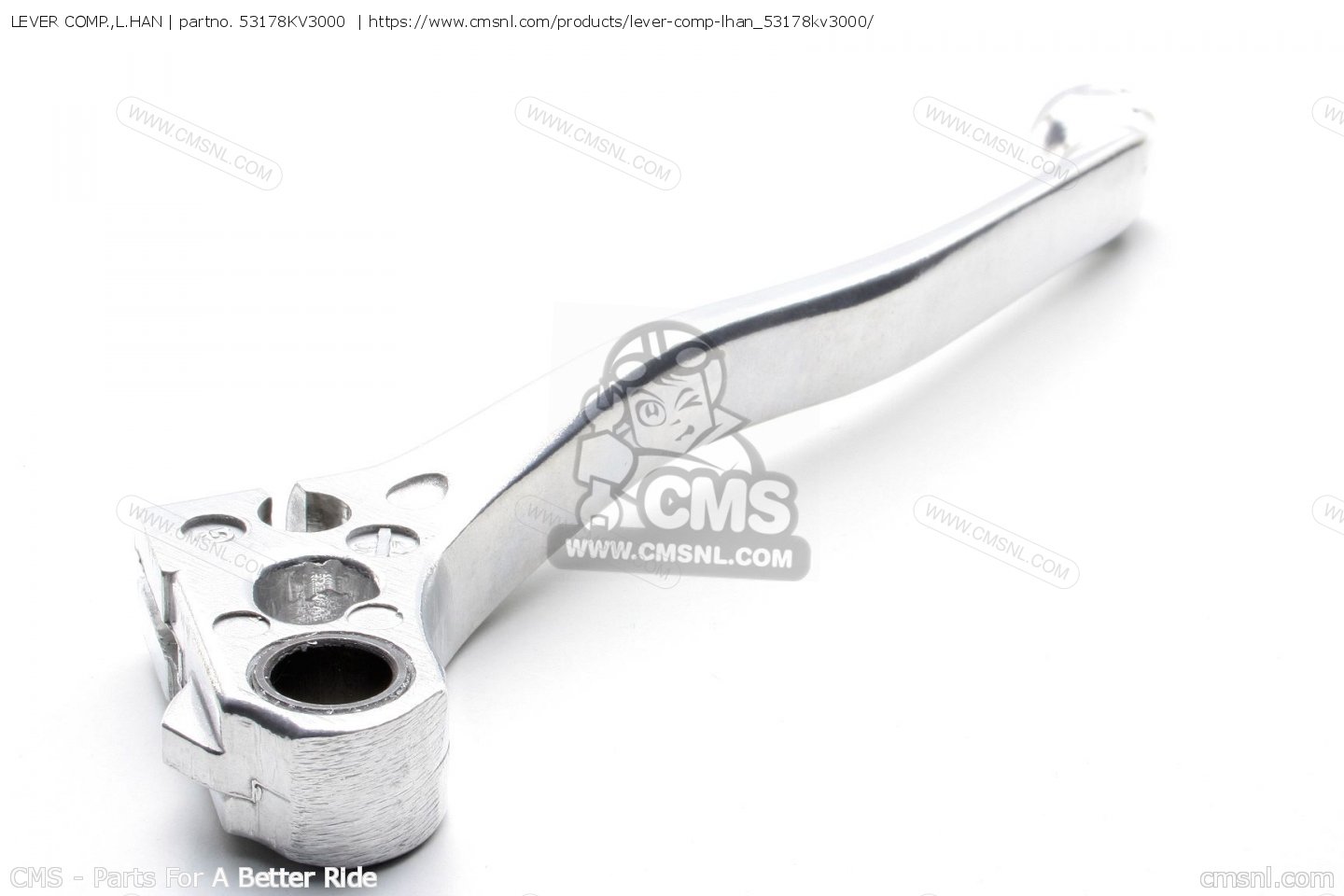 53178KV3000: LEVER COMP.,L.HAN Honda - buy the 53178-KV3-000 at CMSNL