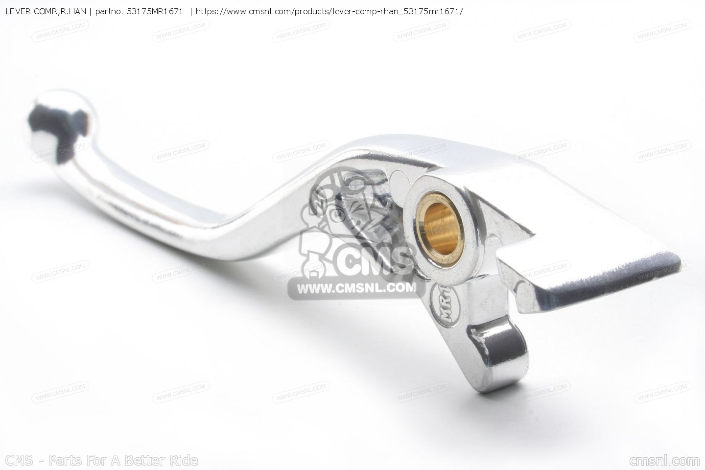 53175MR1671: LEVER COMP.,R.HAN Honda - buy the 53175-MR1-671 at CMSNL