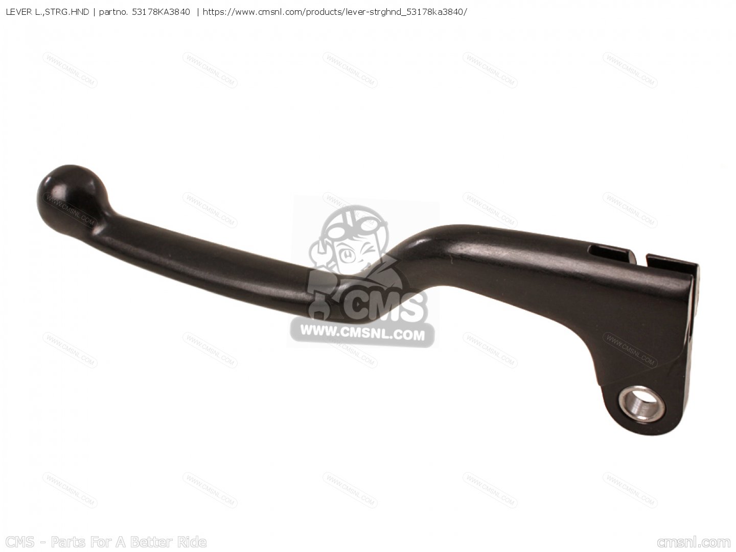 53178KA3840: LEVER L.,STRG.HND Honda - buy the 53178-KA3-840 at CMSNL