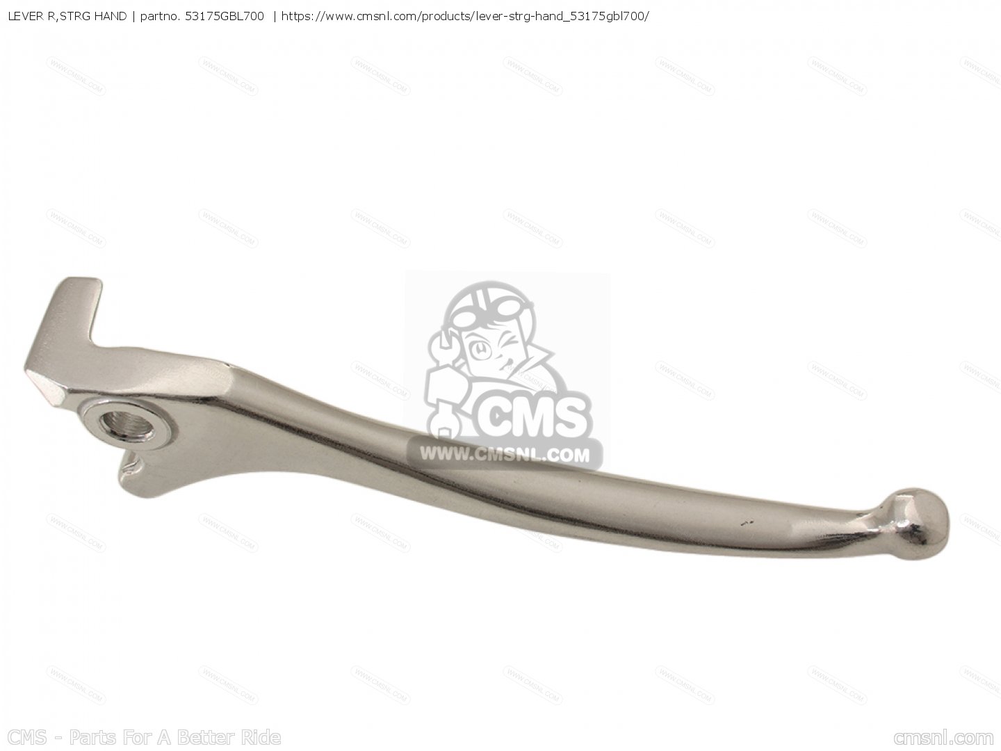 53175GBL700: Lever R,strg Hand Honda - buy the 53175-GBL-700 at CMSNL