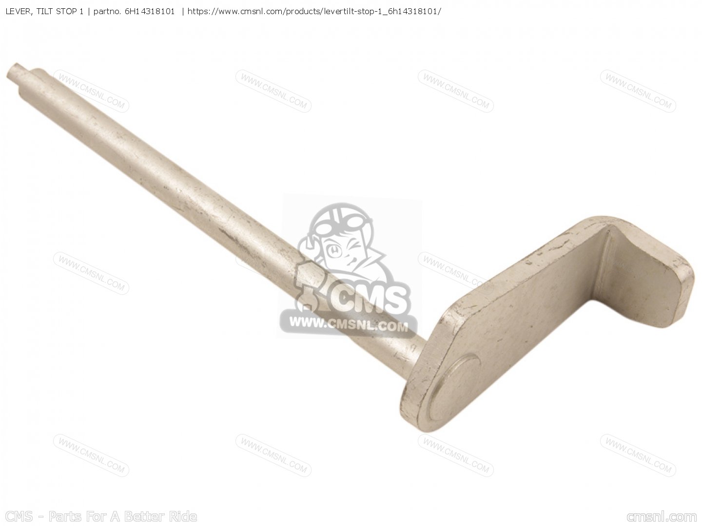 6H14318101: LEVER, TILT STOP 1 Yamaha - buy the 6H1-43181-01-00 at CMSNL