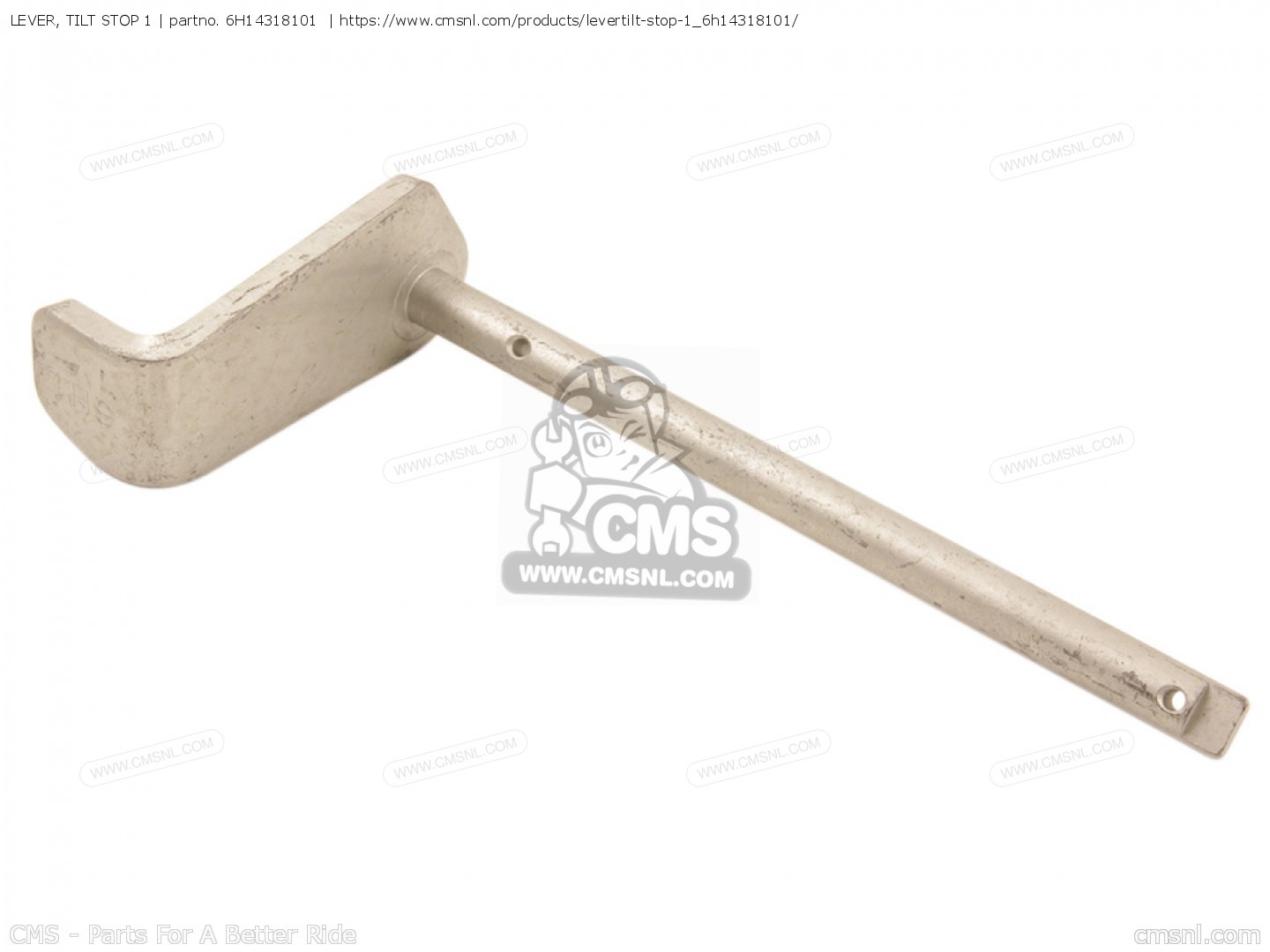 6H14318101: LEVER, TILT STOP 1 Yamaha - buy the 6H1-43181-01-00 at CMSNL
