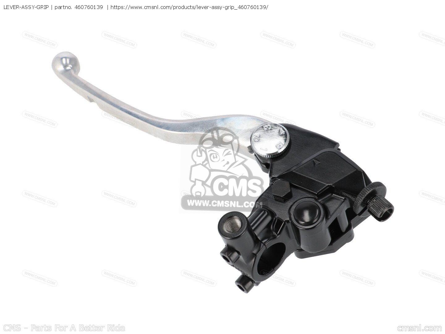 460760139: LEVER-ASSY-GRIP Kawasaki - buy the 46076-0139 at CMSNL