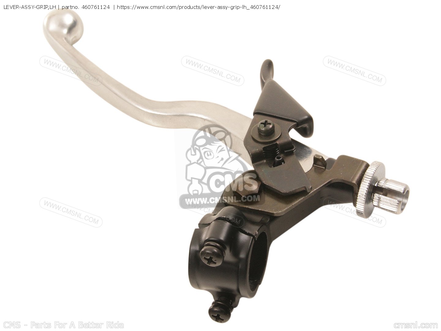 460761124: LEVER-ASSY-GRIP,LH Kawasaki - buy the 46076-1124 at CMSNL