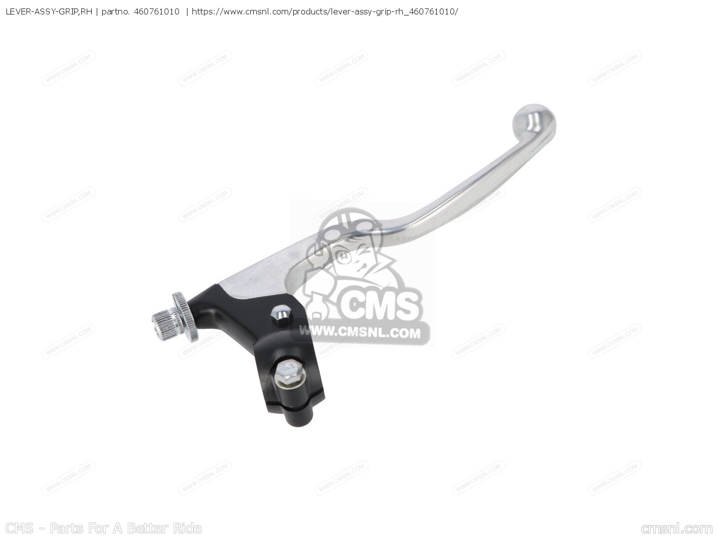 460761010: LEVER-ASSY-GRIP,RH Kawasaki - buy the 46076-1010 at CMSNL