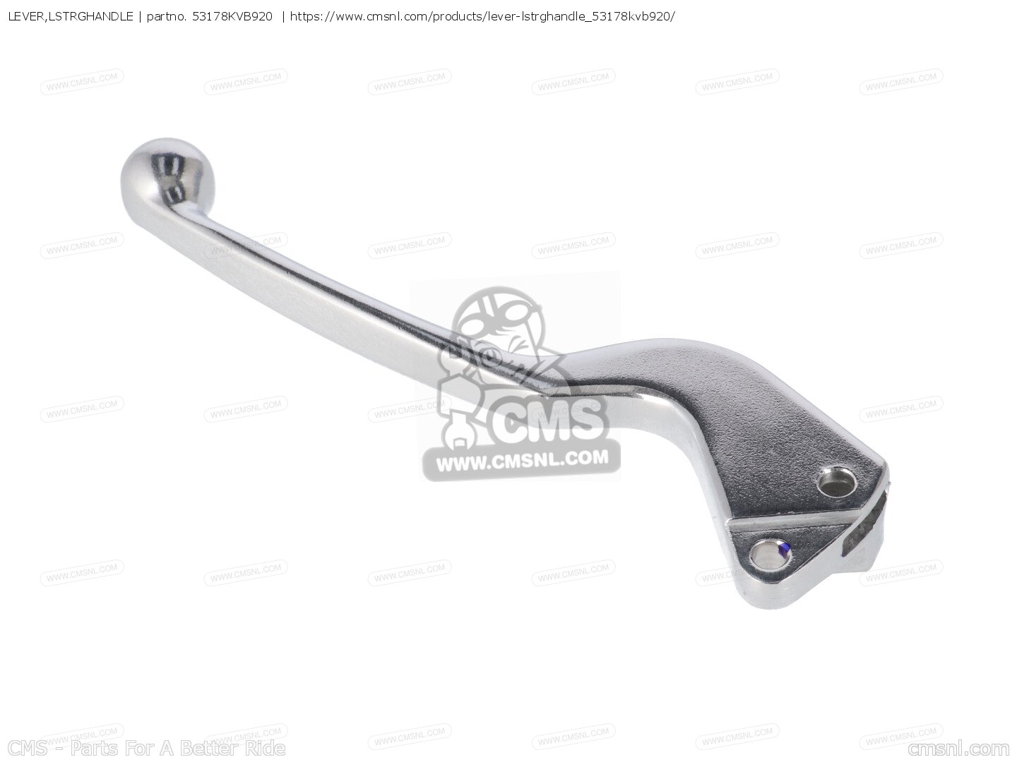53178KVB920: LEVER,L STRG HAND Honda - buy the 53178-KVB-920 at CMSNL
