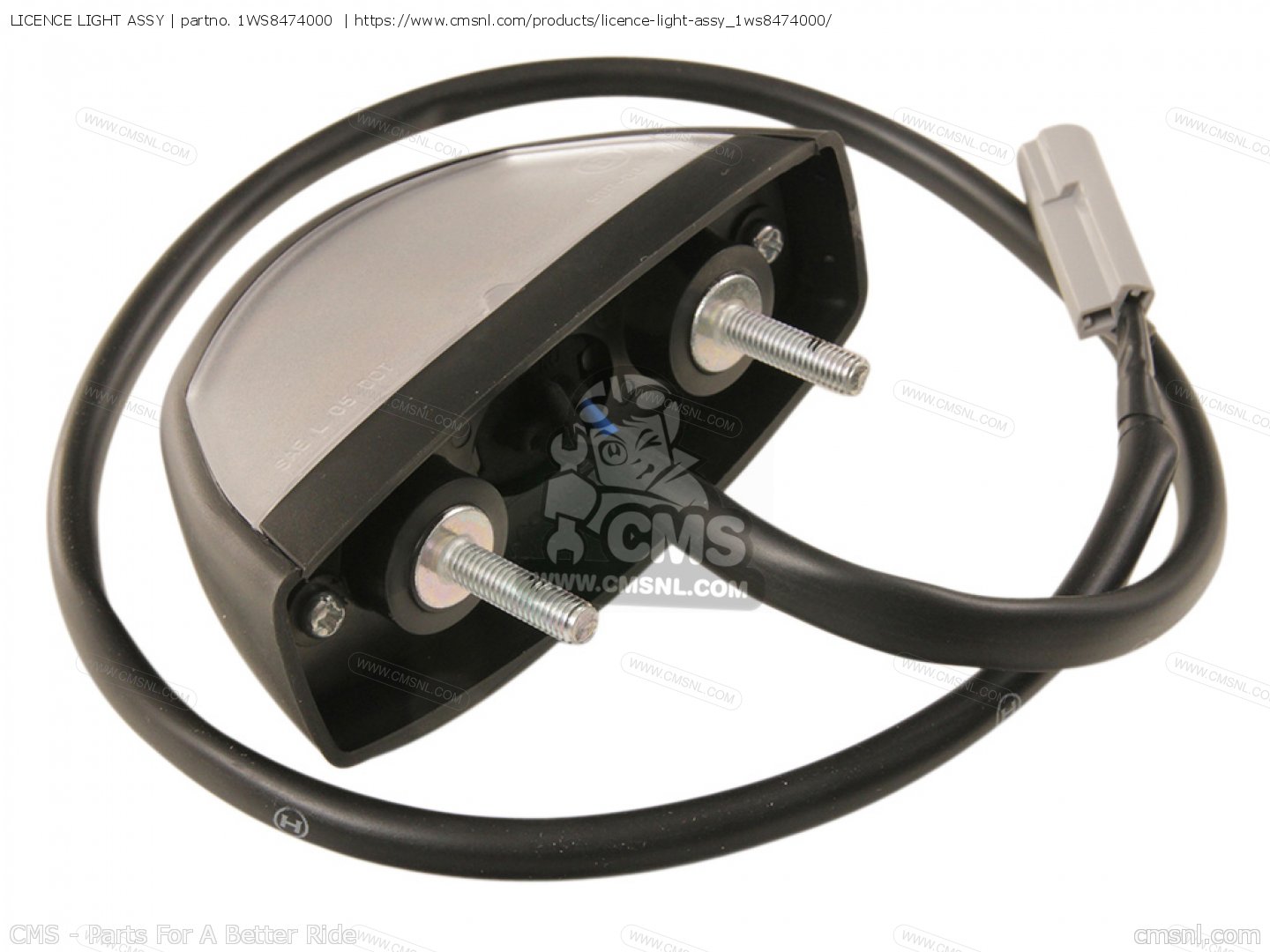 1WS8474000: LICENCE LIGHT ASSY Yamaha - buy the 1WS-84740-00-00 at CMSNL
