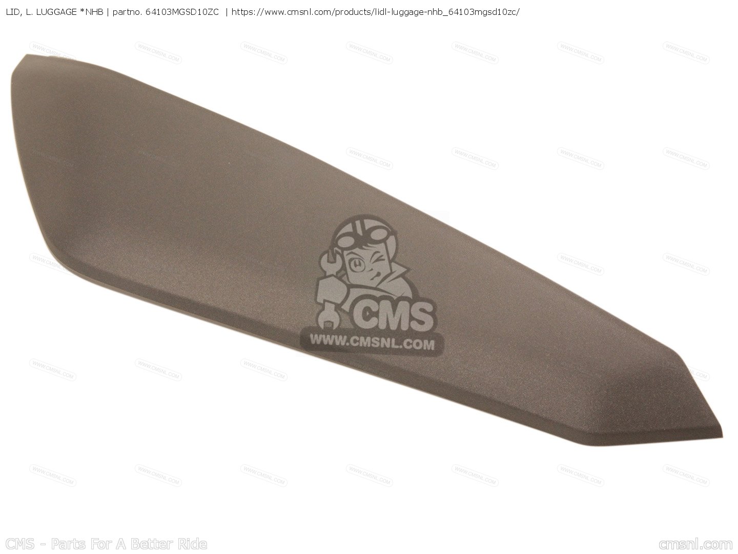 64103MGSD10ZC: LID,L LU*NHB40MR* Honda - buy the 64103-MGS-D10ZC at CMSNL