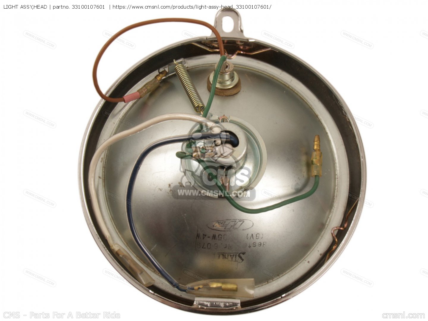 33100107601: LIGHT ASSY,HEAD Honda - buy the 33100-107-601 at CMSNL