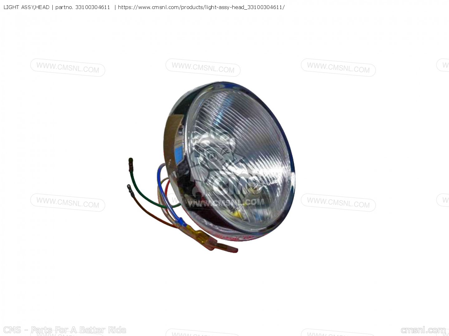 33100304611: LIGHT ASSY,HEAD Honda - buy the 33100-304-611 at CMSNL