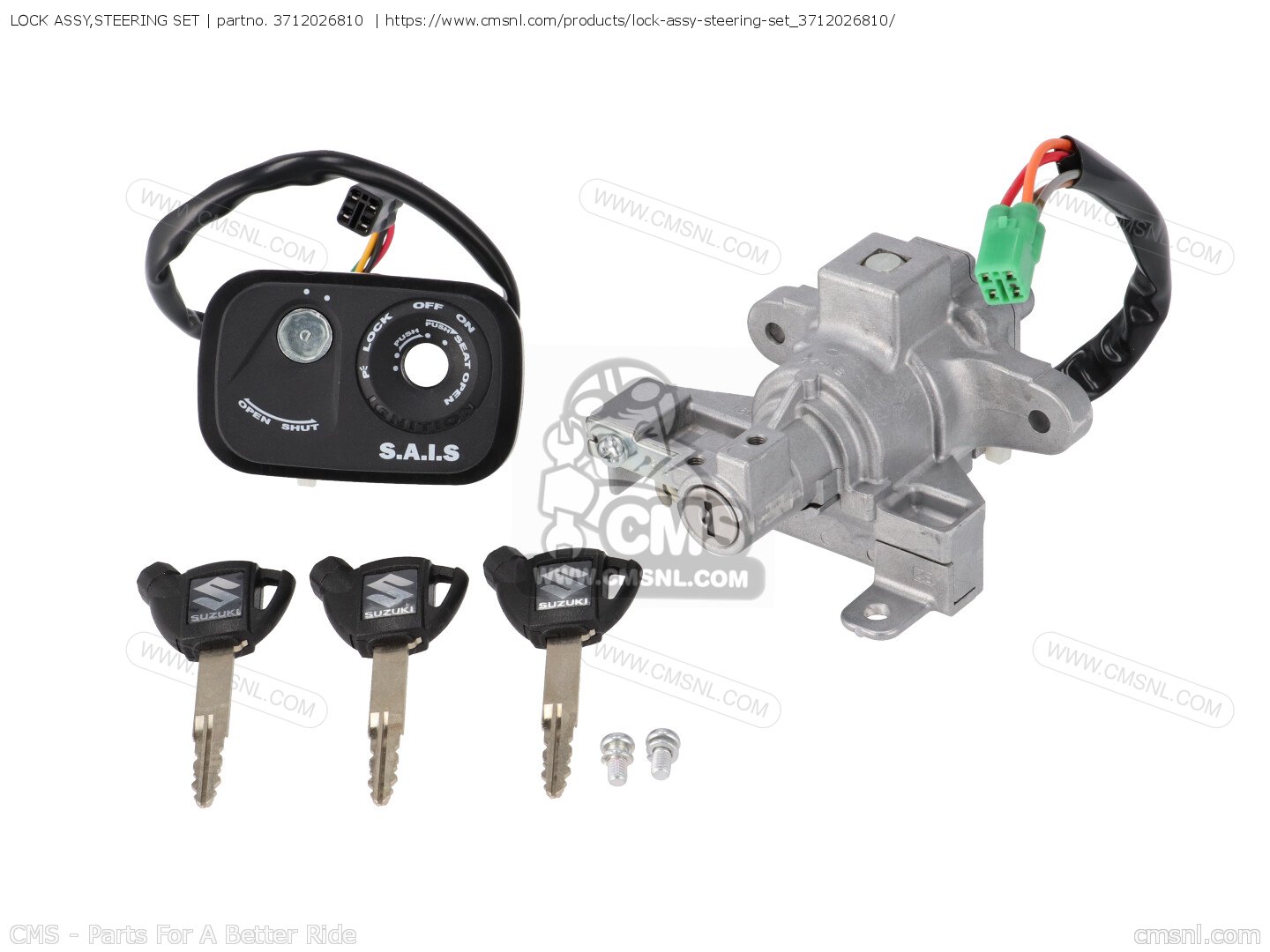 3712026810: Lock Assy,steering Set Suzuki - buy the 37120-26810 at CMSNL