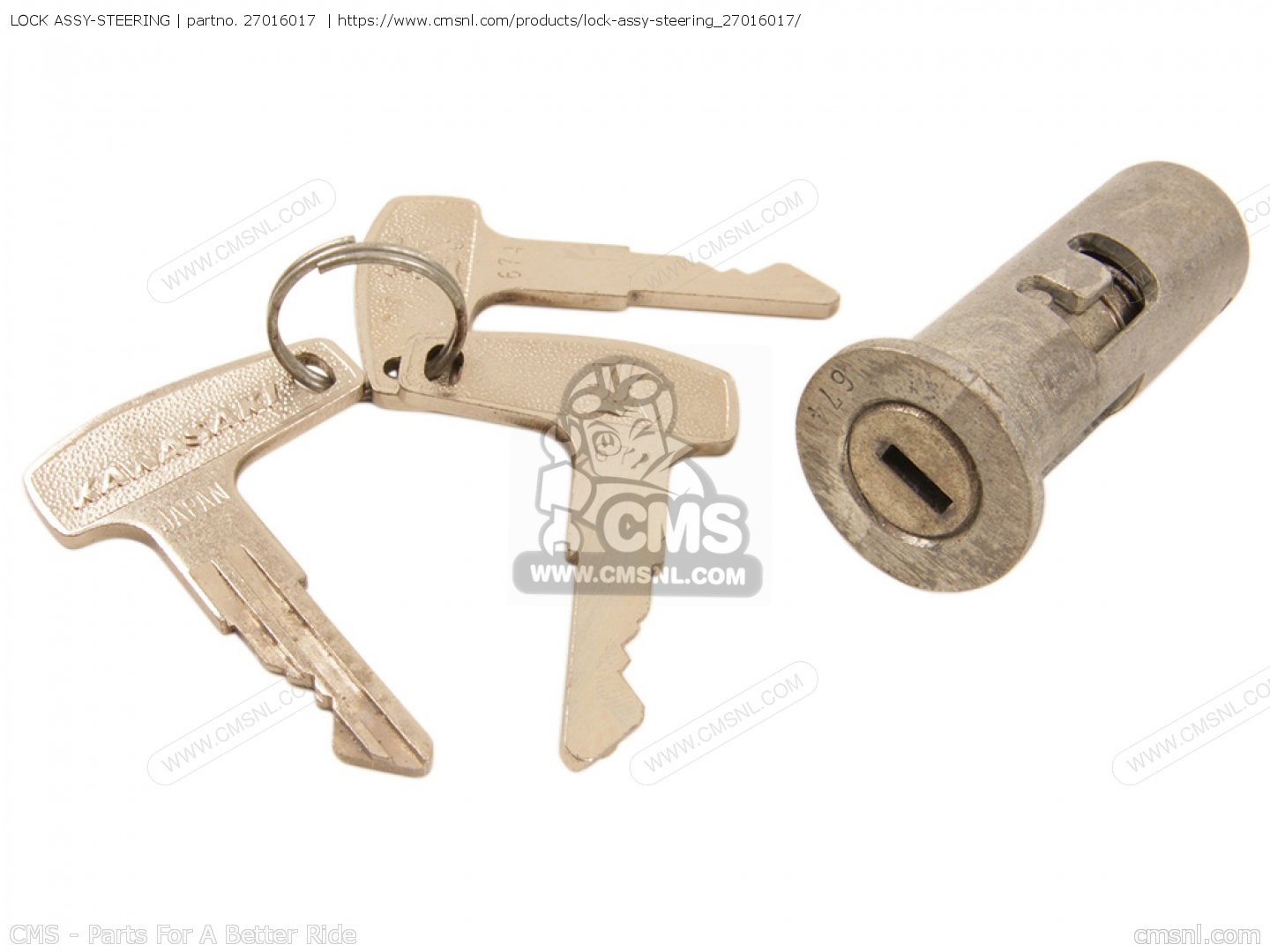 27016017: LOCK ASSY-STEERING Kawasaki - buy the 27016-017 at CMSNL