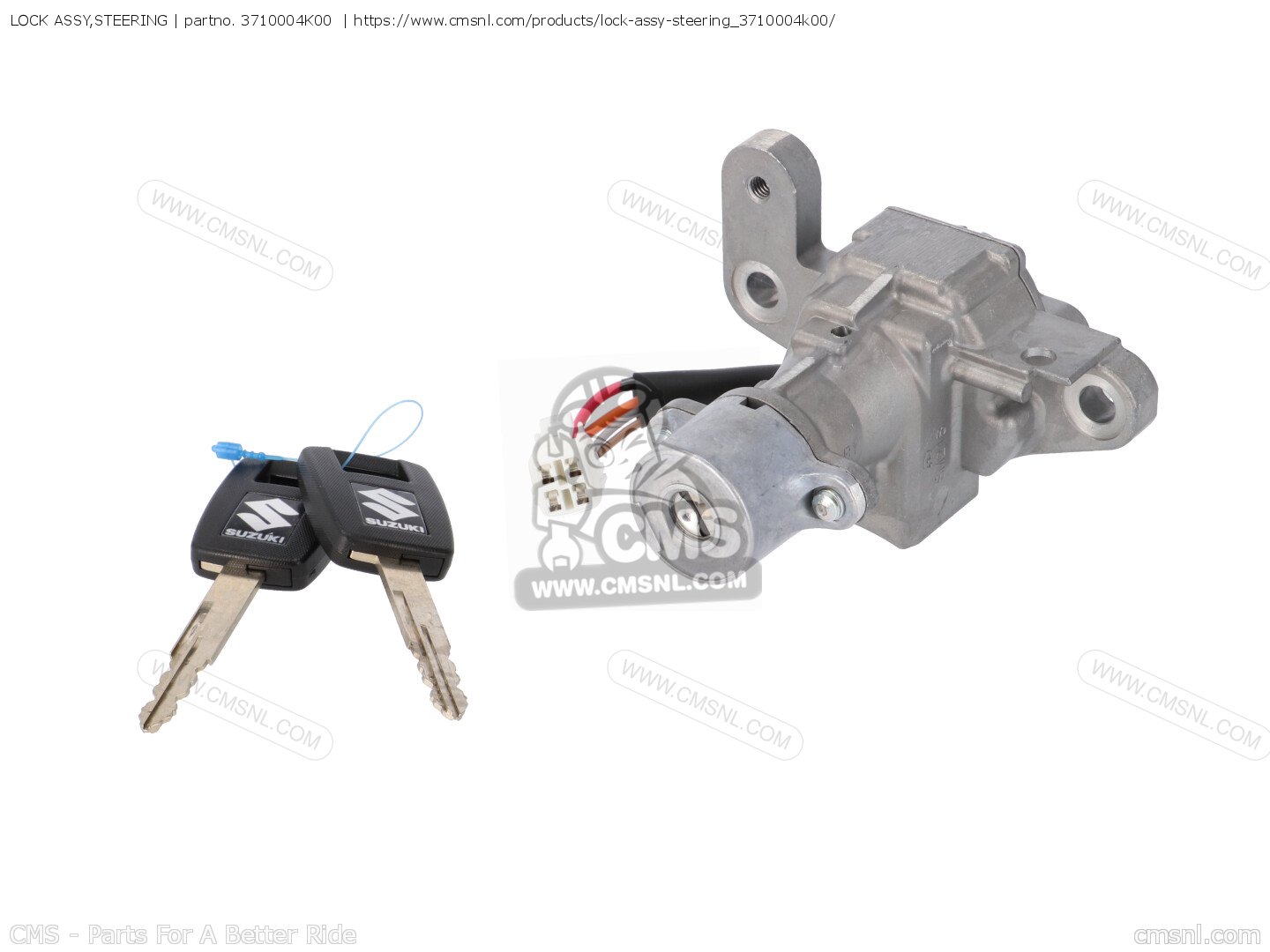 3710004K00: LOCK ASSY,STEERING Suzuki - buy the 37100-04K00 at CMSNL