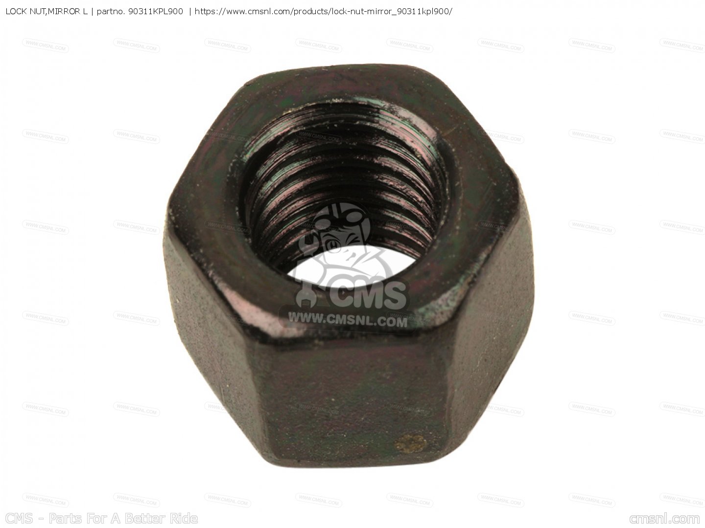 90311KPL900: LOCK NUT,MIRROR L Honda - buy the 90311-KPL-900 at CMSNL