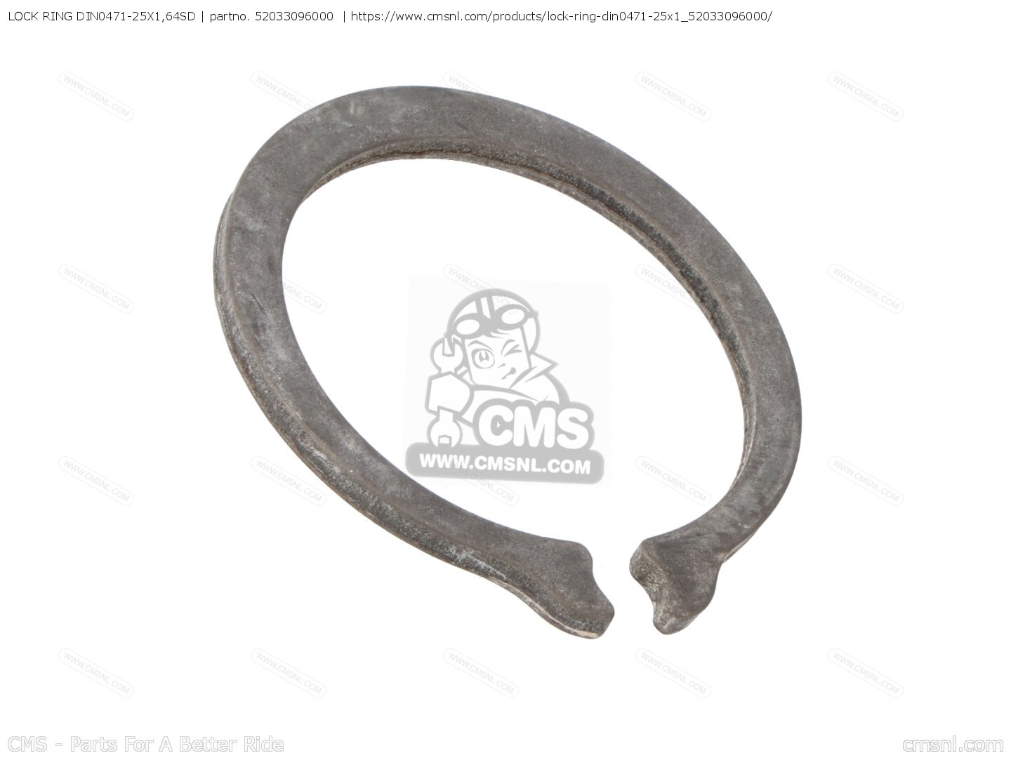 52033096000: LOCK RING DIN0471-25X1,64SD KTM - buy the 52033096000 at CMSNL