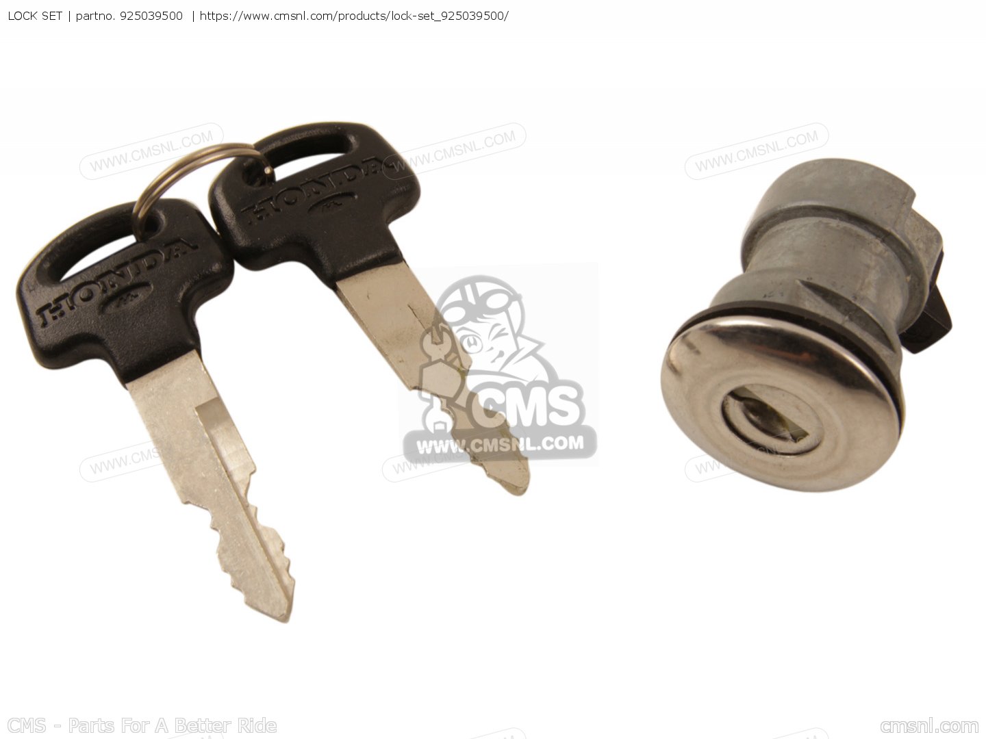 925039500: LOCK SET Honda - buy the 92503-950-0 at CMSNL