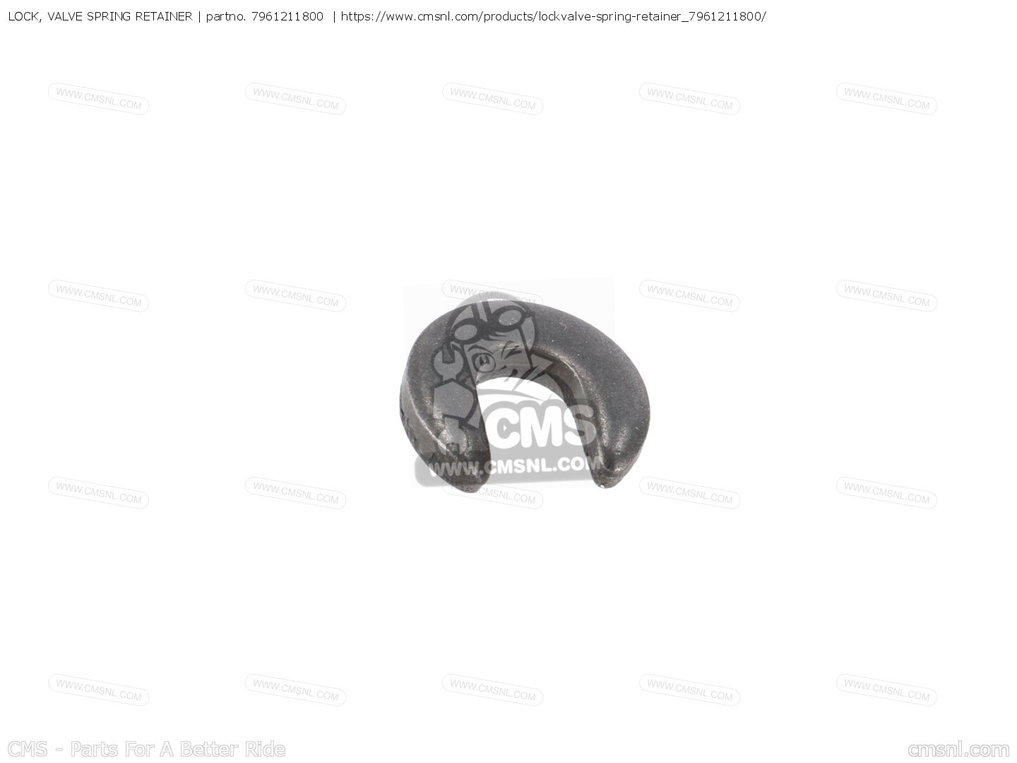 LOCK, VALVE SPRING RETAINER for Yamaha - order at CMSNL