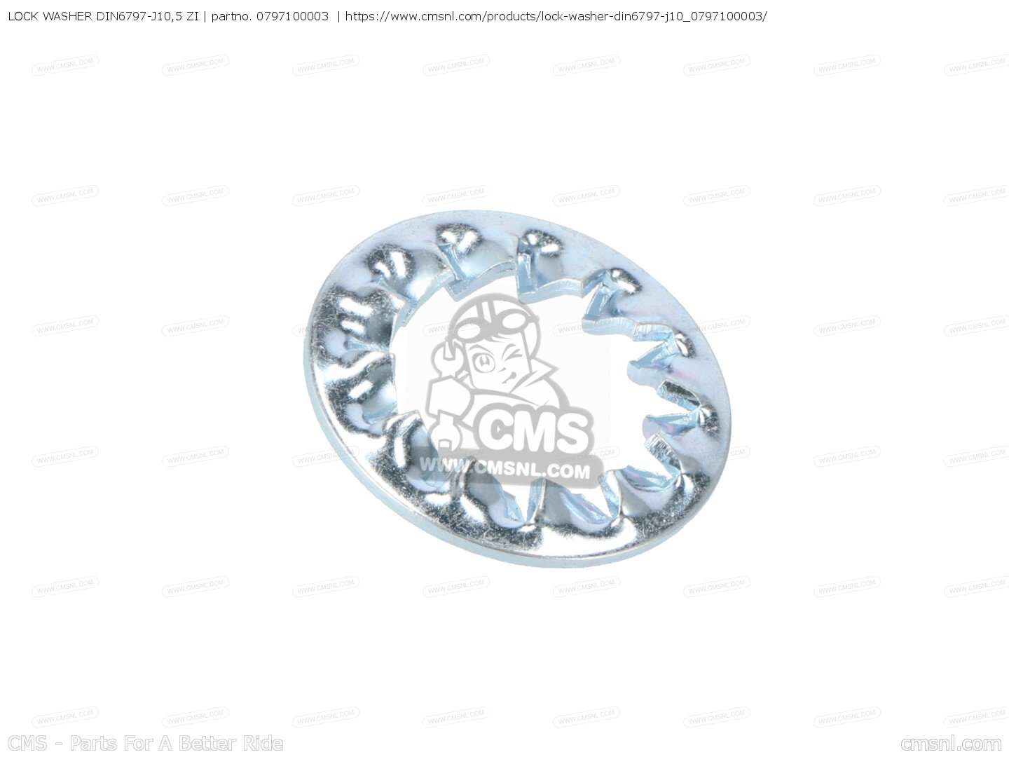 LOCK WASHER DIN6797-J10,5 ZI for 640 LC 4 Great Britain 1999 - order at ...