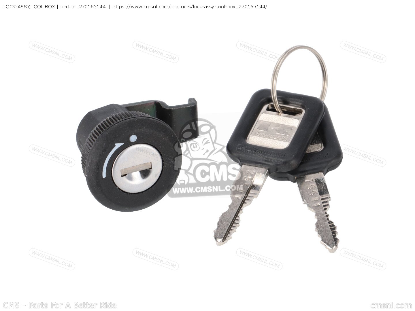 270165144: LOCK-ASSY,TOOL BOX Kawasaki - buy the 27016-5144 at CMSNL