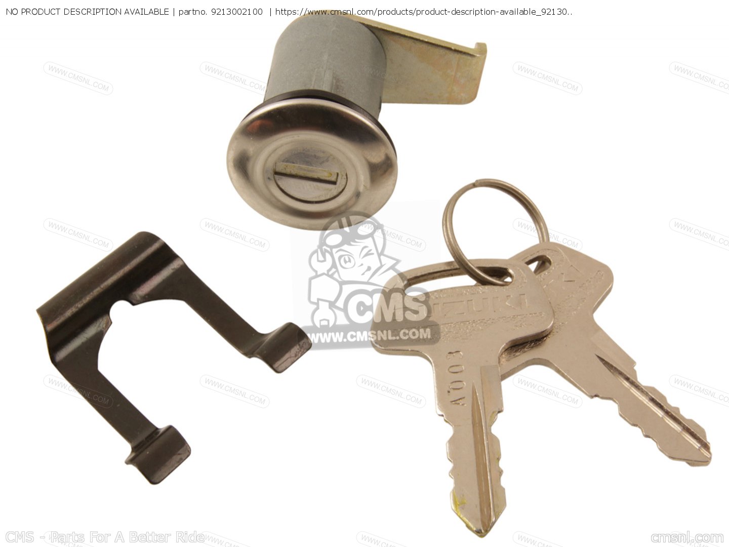 9213002100: Lock,front Box Suzuki - buy the 92130-02100-000 at CMSNL