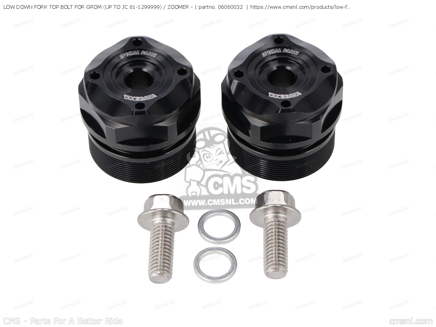 06060032: Low Down Fork Top Bolt For Grom (up To Jc 61-1299999) / Zoomer - Takegawa - buy the 06 ...