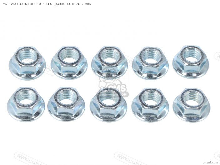 M6 FLANGE NUT SERRATED (LOCK) 10 PIECES for Universal - order at CMSNL