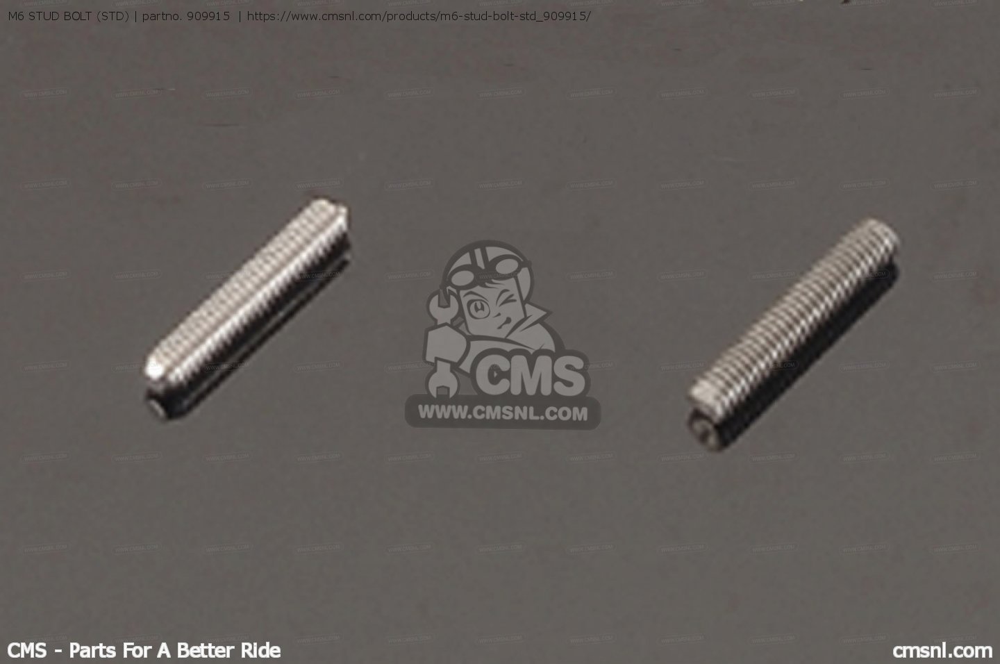 909915: M6 STUD BOLT (STD) Over Racing - buy the 90-99-15 at CMSNL