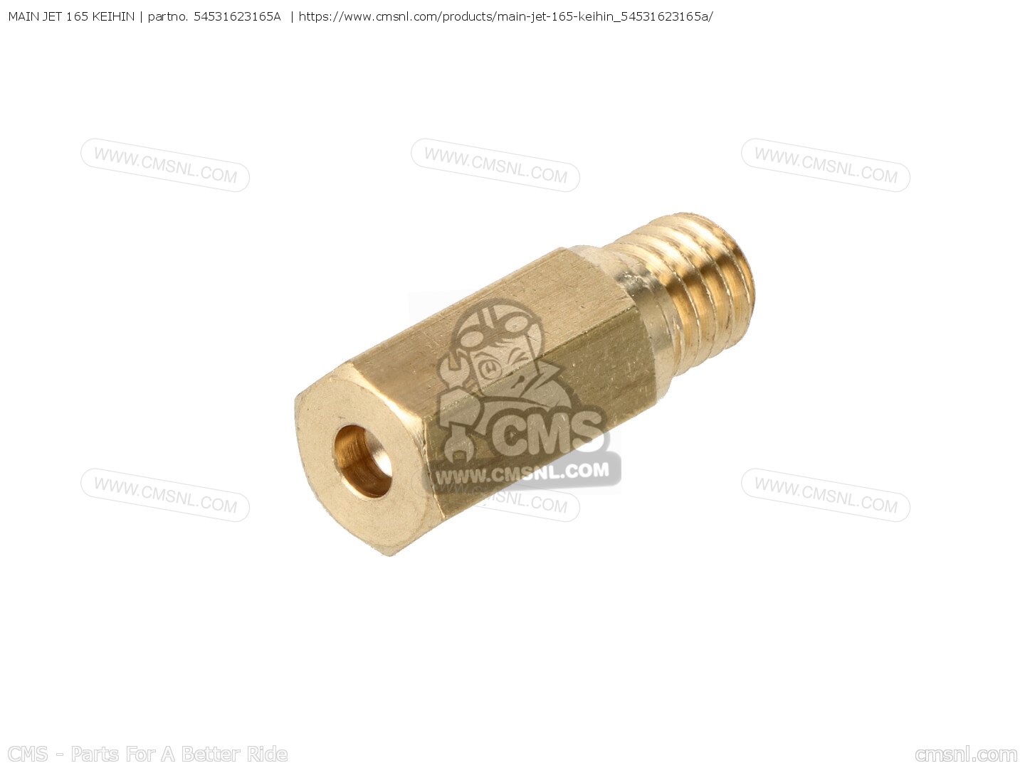 54531623165A: MAIN JET 165 KEIHIN Husqvarna - buy the 54531623165 at CMSNL