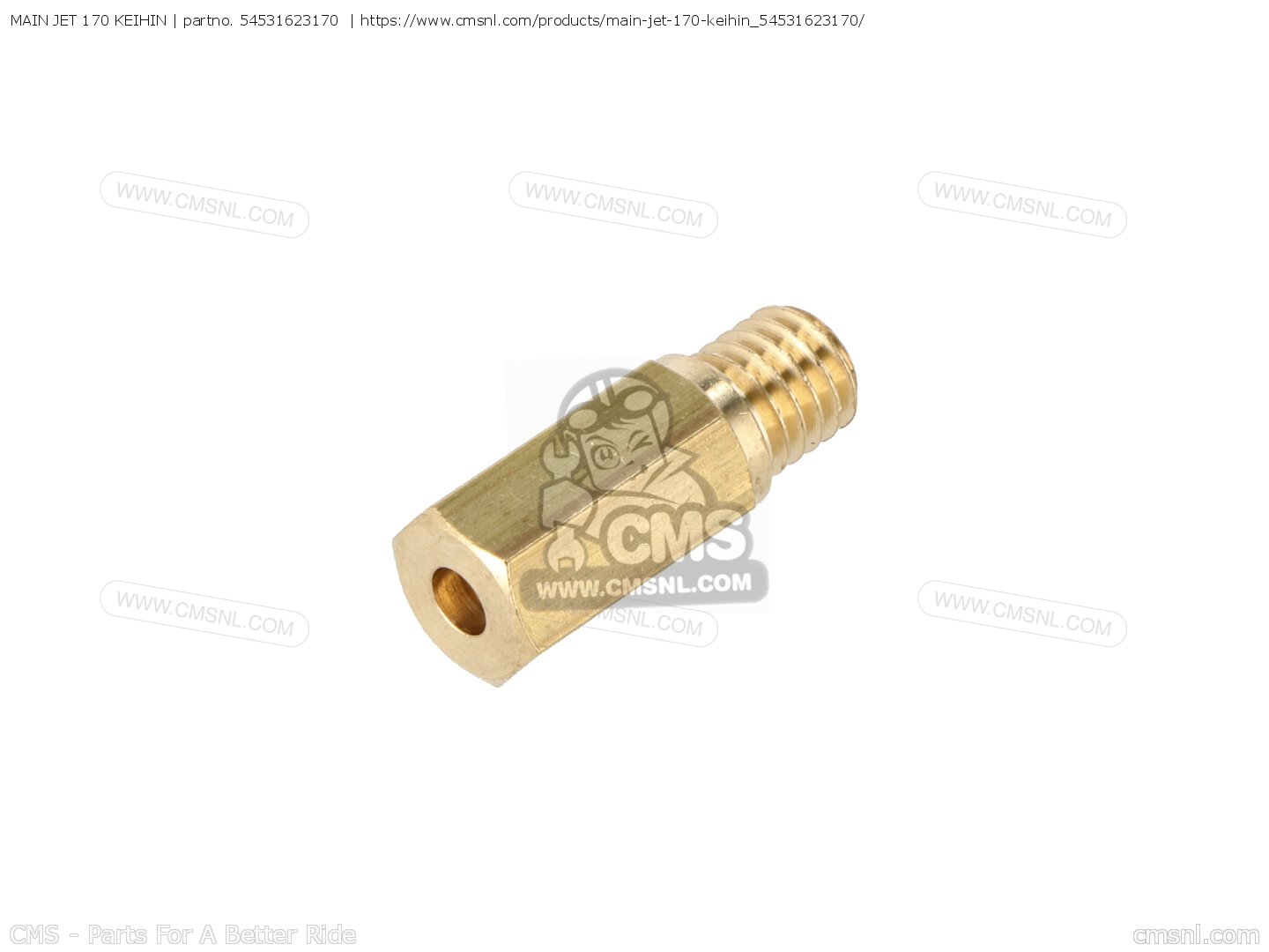 54531623170: MAIN JET 170 KEIHIN KTM - buy the 54531623170 at CMSNL