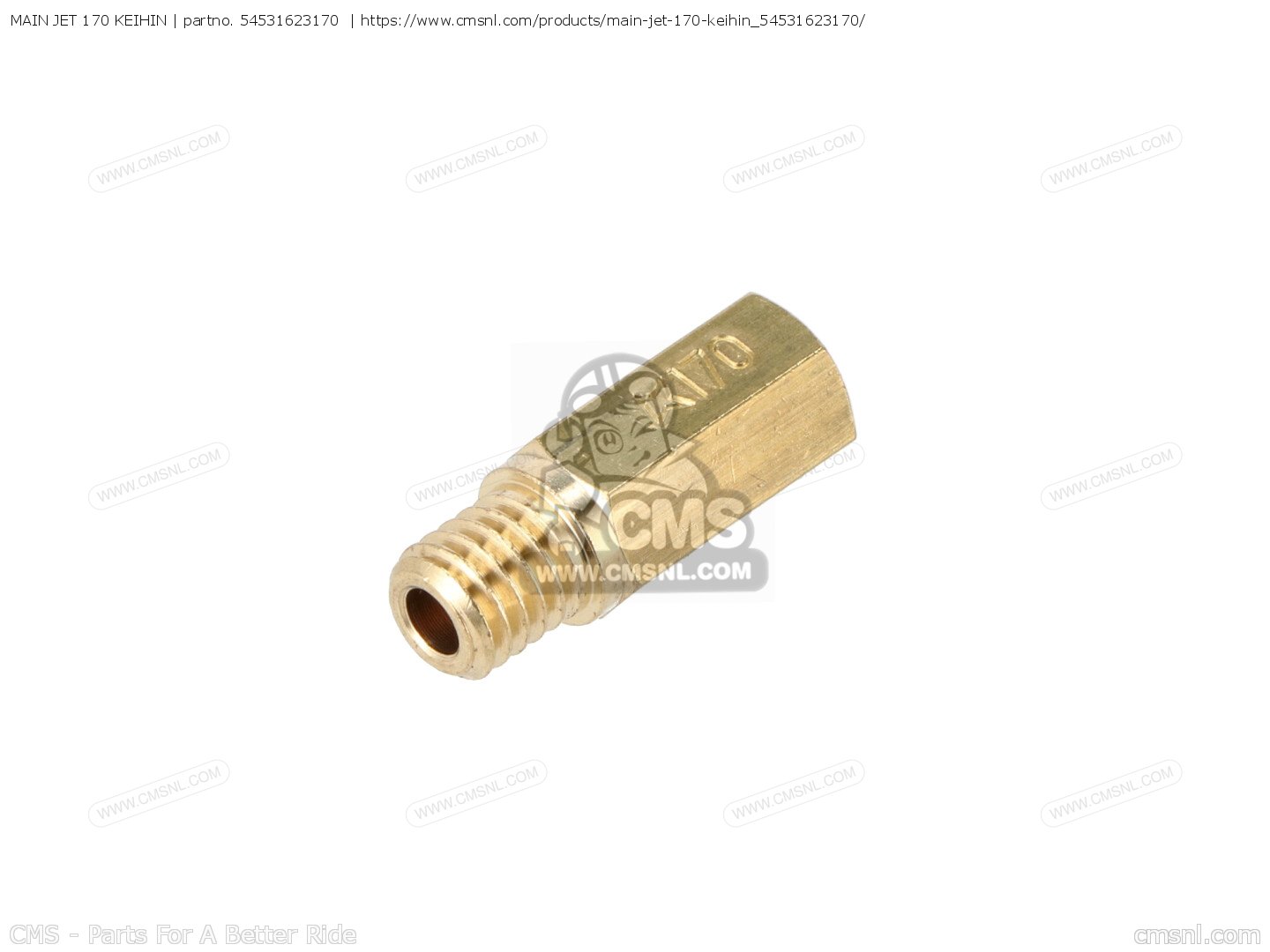 54531623170: MAIN JET 170 KEIHIN KTM - buy the 54531623170 at CMSNL