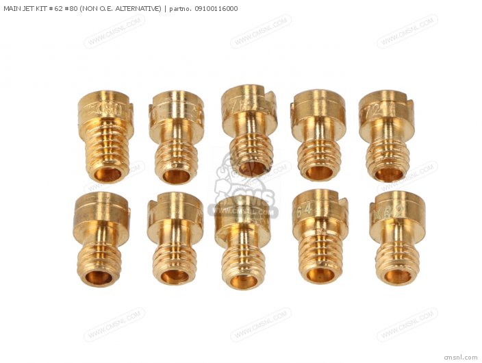 MAIN JET KIT #62 #80 (NON O.E. ALTERNATIVE) for Honda - order at CMSNL