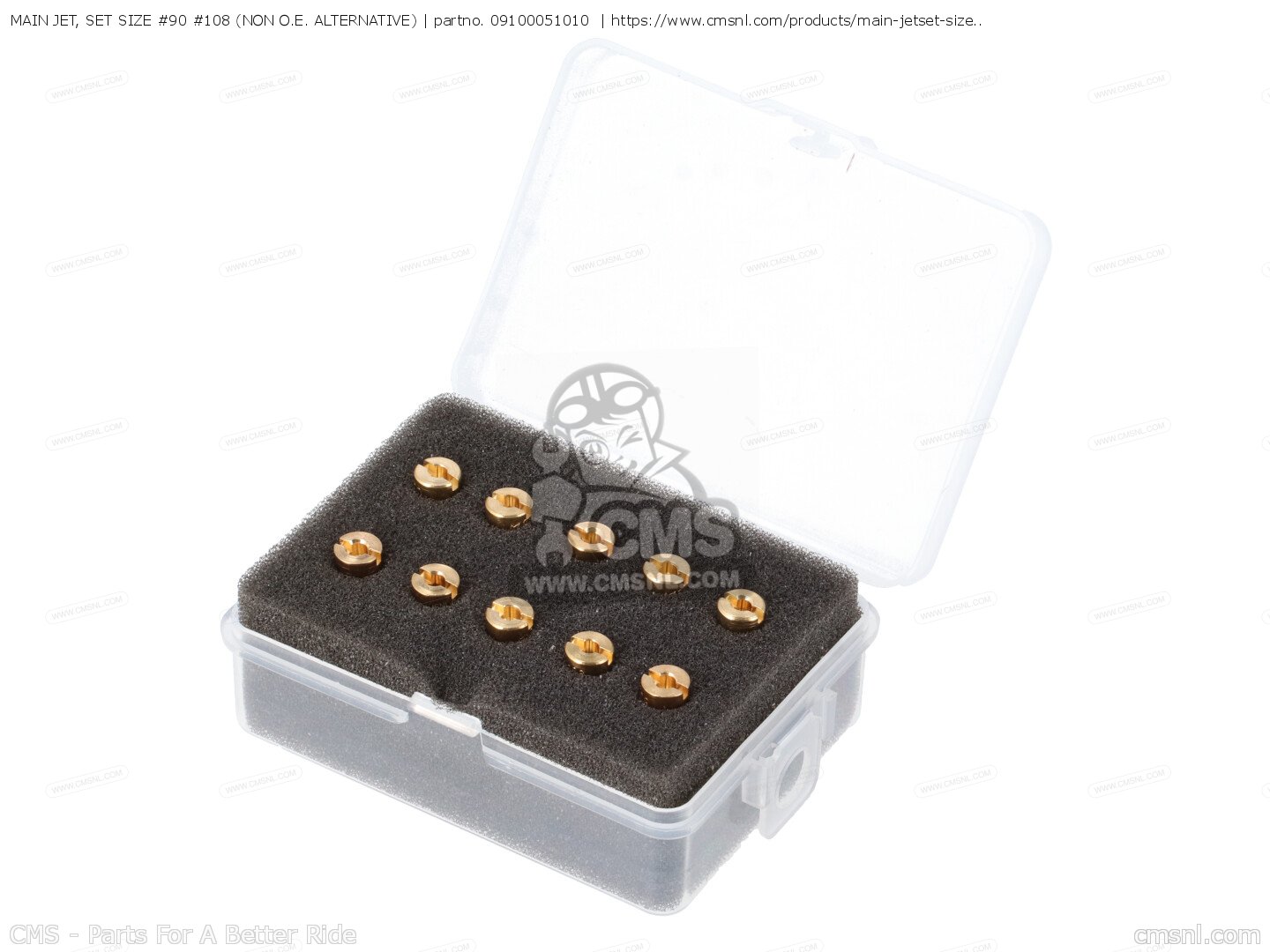 MAIN JET, SET SIZE #90 #108 (NON O.E. ALTERNATIVE) for Honda - order at ...
