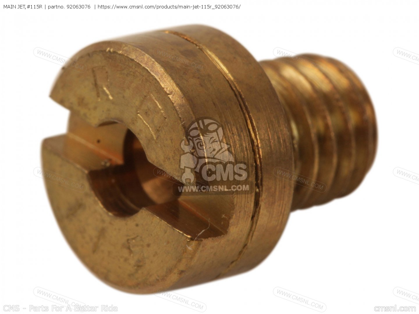 92063076: MAIN JET,#115R Kawasaki - buy the 92063-076 at CMSNL