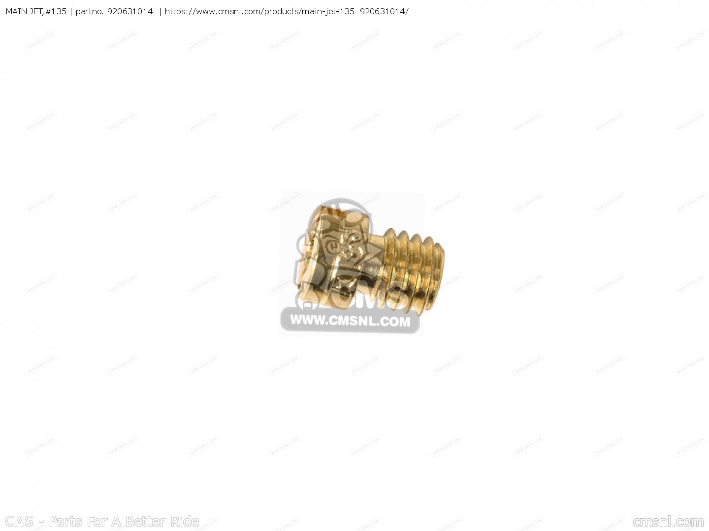 MAIN JET,#135 for Kawasaki - order at CMSNL