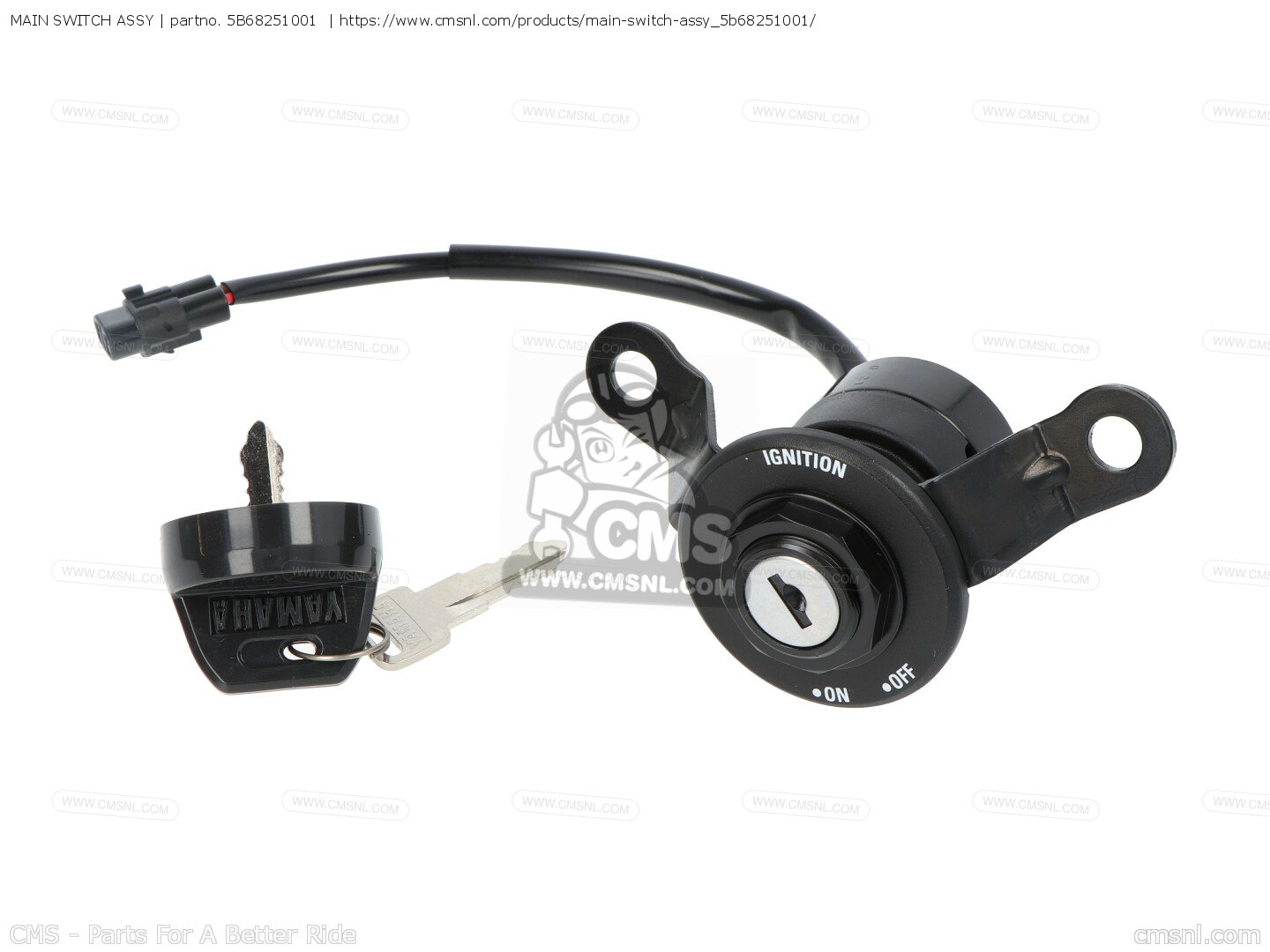 5B68251001: Main Switch Assy Yamaha - buy the 5B6-82510-01-00 at CMSNL