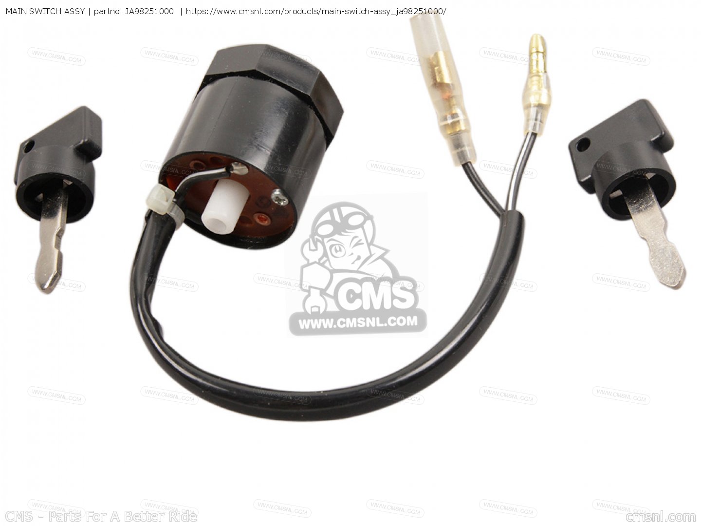 JA98251000: MAIN SWITCH ASSY Yamaha - buy the JA9-82510-00-00 at CMSNL