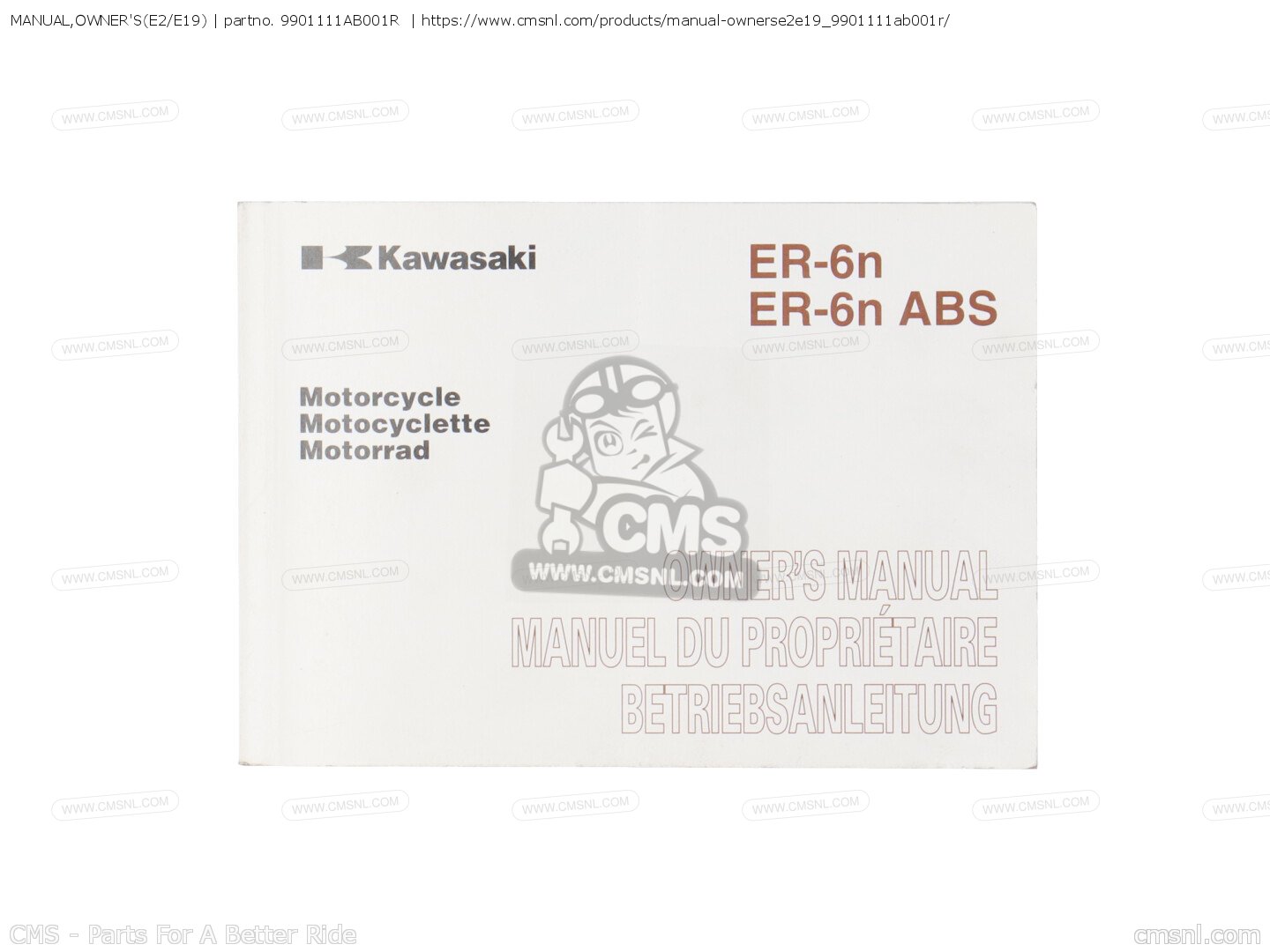 9901111AB001R: MANUAL,OWNER'S(E2/E19) Suzuki - buy the 99011-11AB0-01R ...