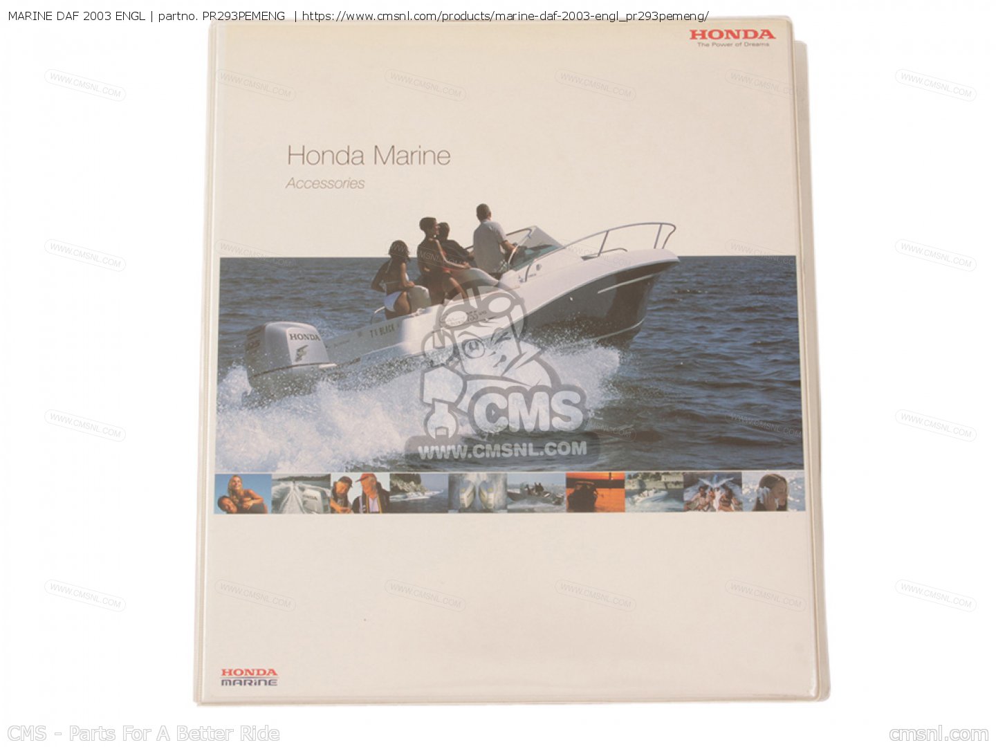 PR293PEMENG: MARINE DAF 2003 ENGL Honda - buy the PR293-PEM-ENG at CMSNL