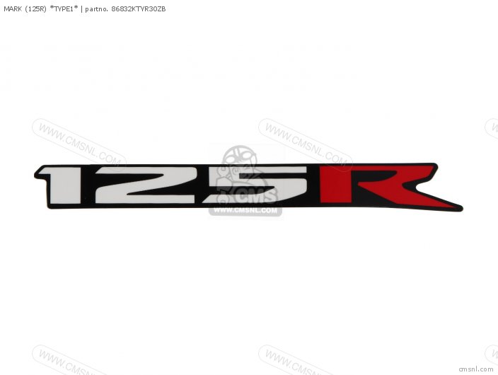 86832KTYR30ZB: Mark,125r *type1* Honda - buy the 86832-KTY-R30ZB at CMSNL