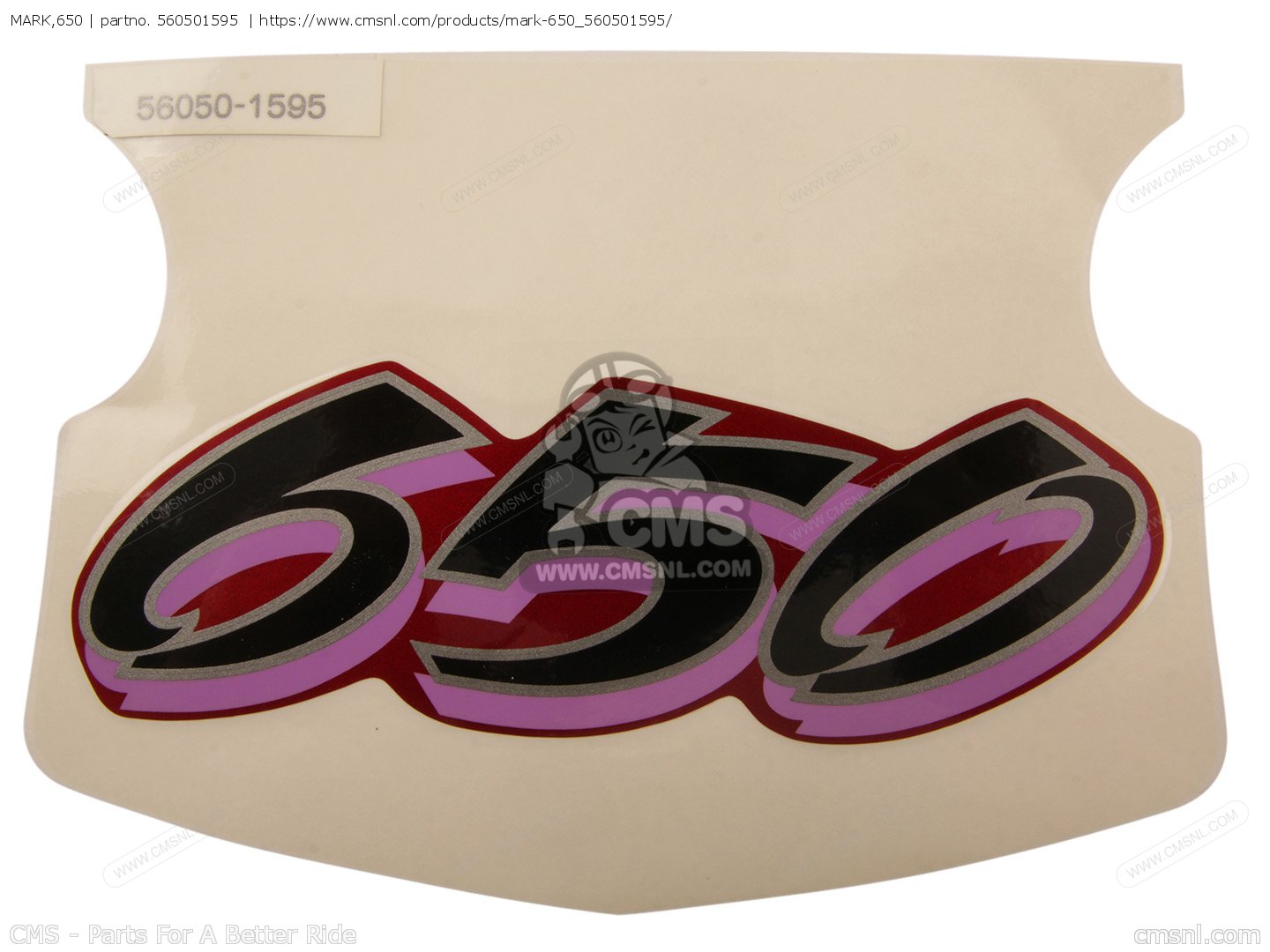 560501595: Mark,650 Kawasaki - buy the 56050-1595 at CMSNL