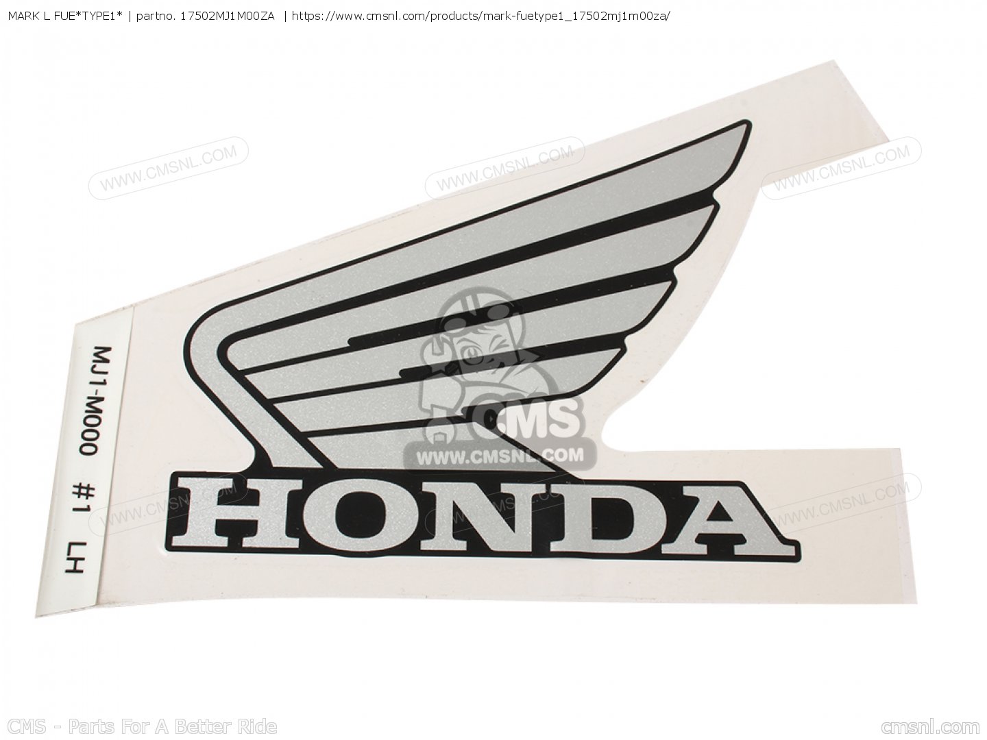 17502MJ1M00ZA: MARK L FUE*TYPE1* Honda - buy the 17502-MJ1-M00ZA at CMSNL