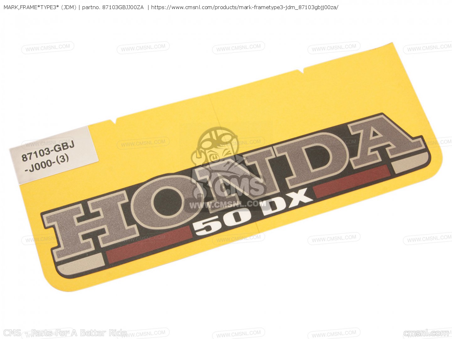 MARK,FRAME*TYPE3* for C50CMV-DV-SV-BV (C50-080) JAPAN - order at CMSNL